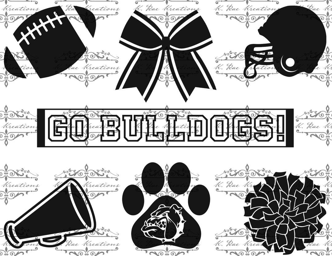 Go Bulldogs PNG + SVG, Football and Cheer Team Spirit Design, Digital ...