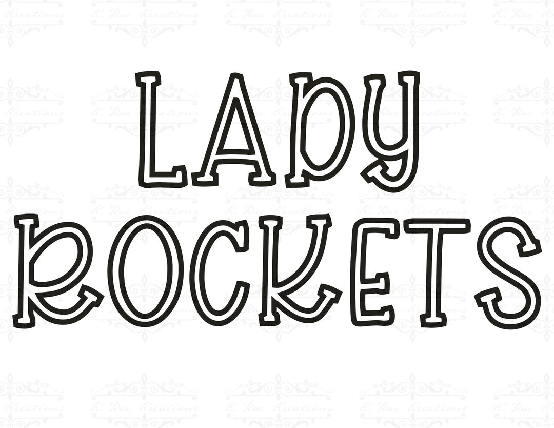 Lady Rockets PNG, School Spirit Digital Design, Lady Rockets Digital ...