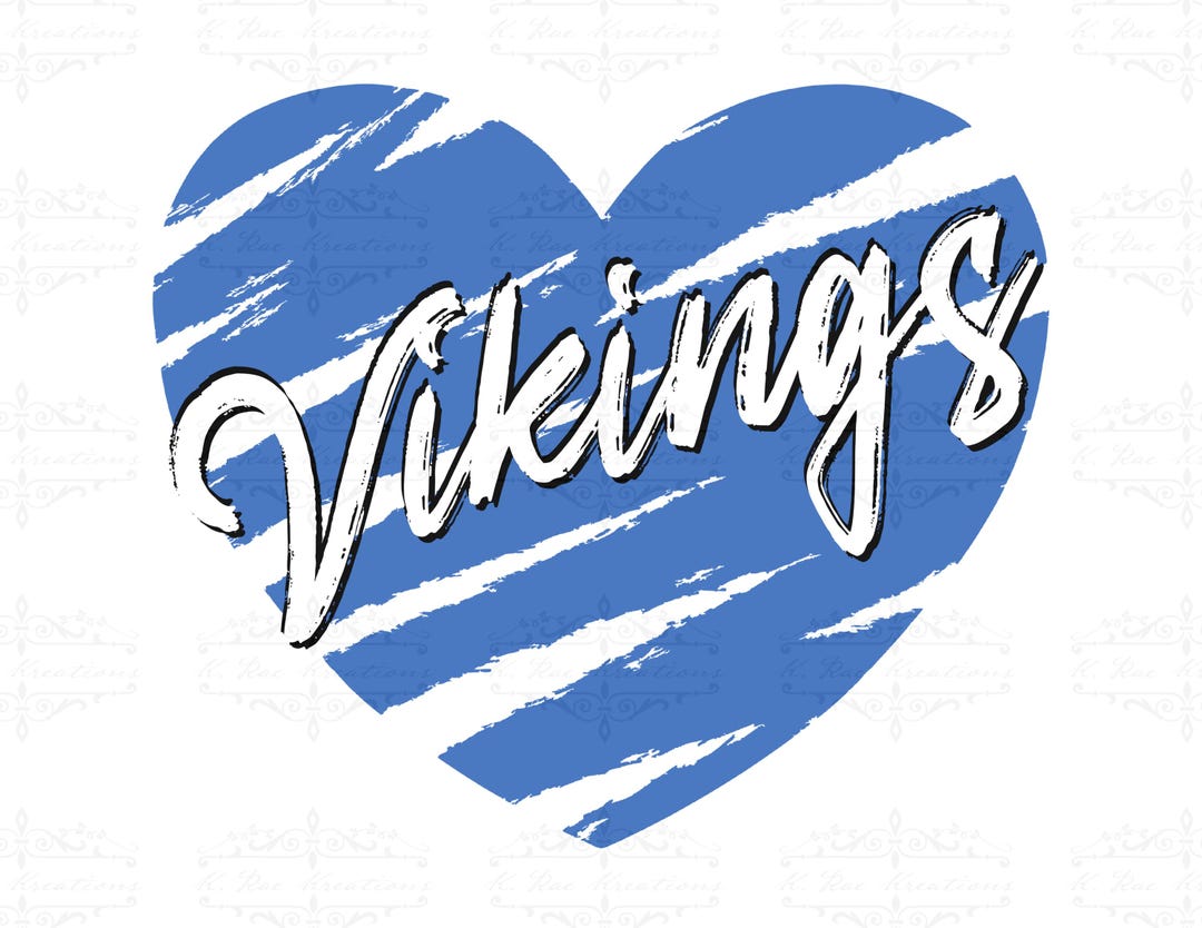 Vikings Heart PNG: School Mascot Sublimation Design (digital Download ...