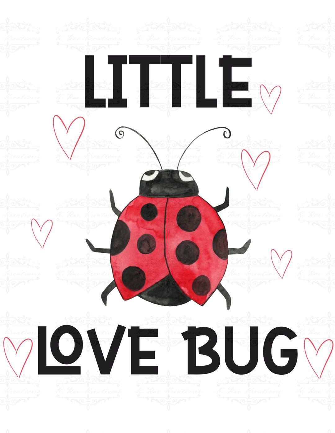 Little Love Bug PNG, Valentine's Day PNG for Kids, Ladybug Digital ...