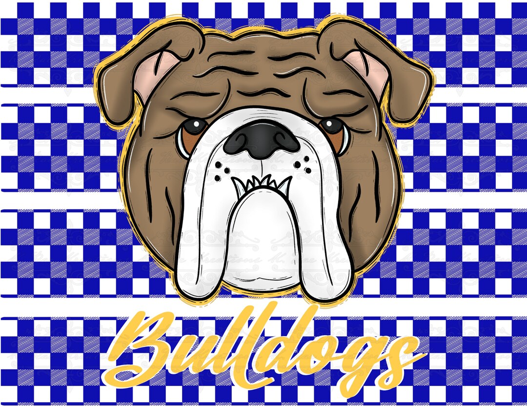 Bulldogs Blue and Yellow PNG for Sublimation, Bulldogs Digital Download ...