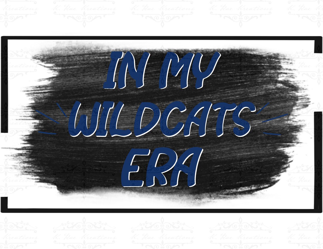 In My Wildcats Era PNG for Sublimation, Blue and White Team Spirit ...