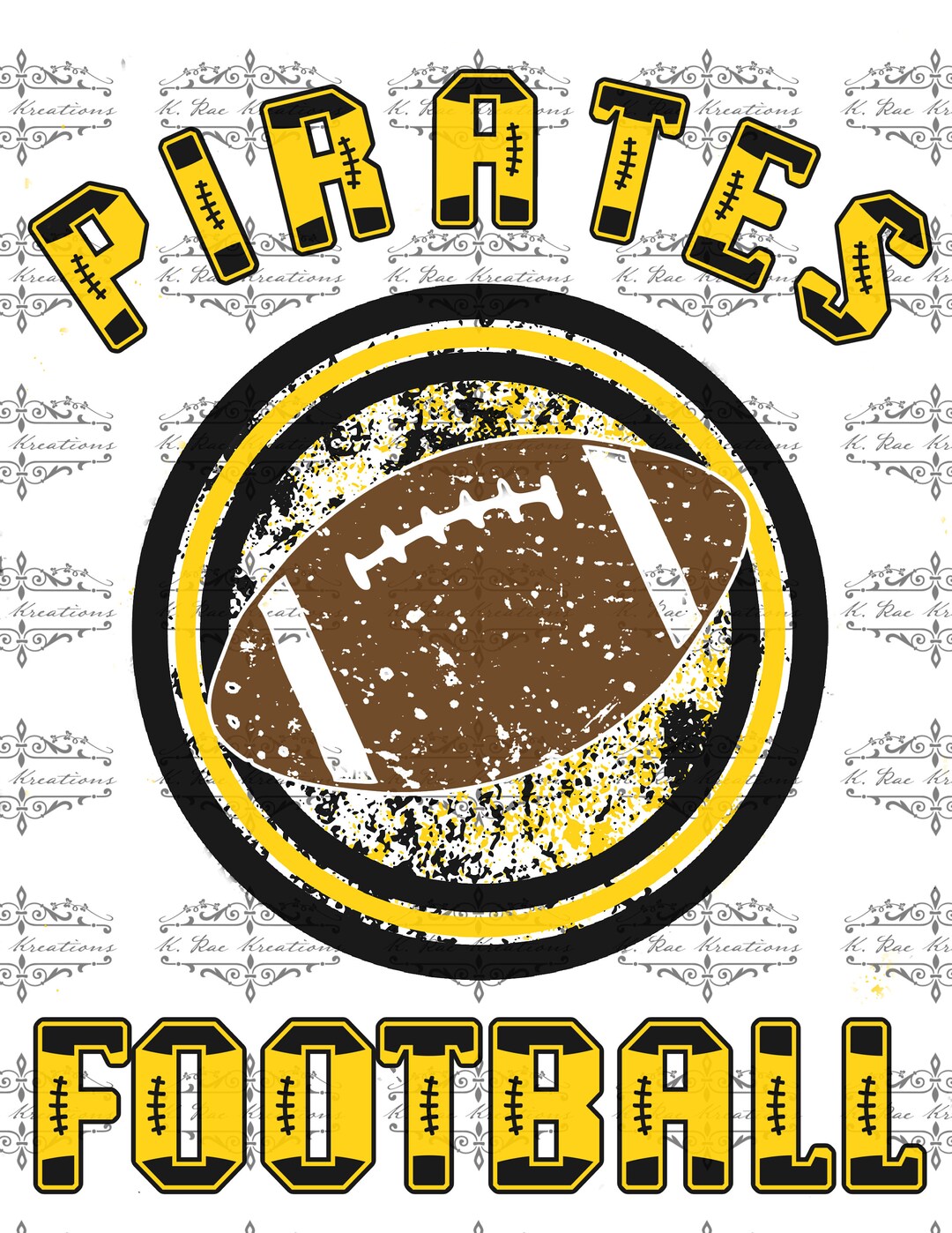 Pirates Football PNG: School Mascot Sublimation (digital Download) - Etsy
