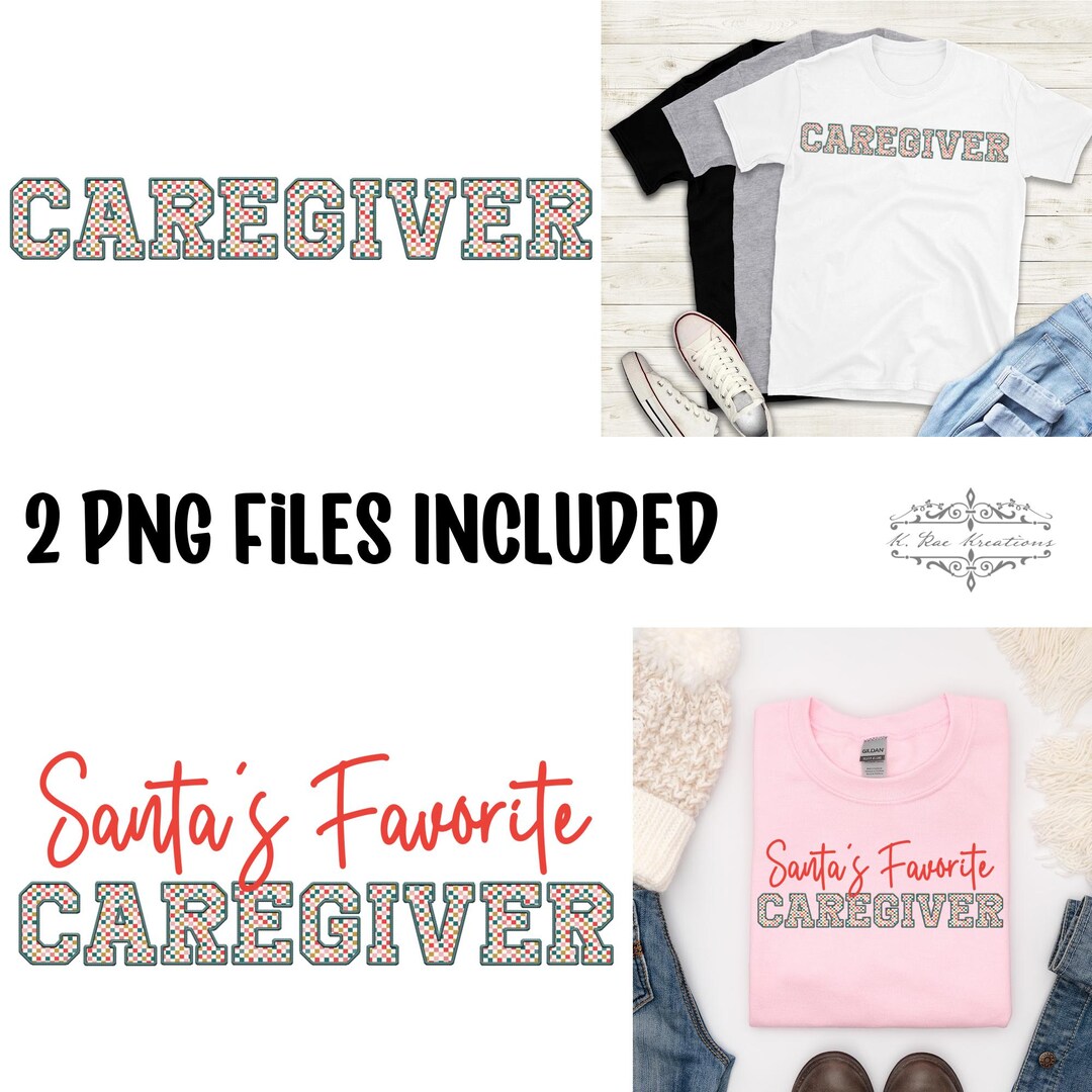 Caregiver Pngs for Sublimation | Caregiver Digital Download | Santa's ...