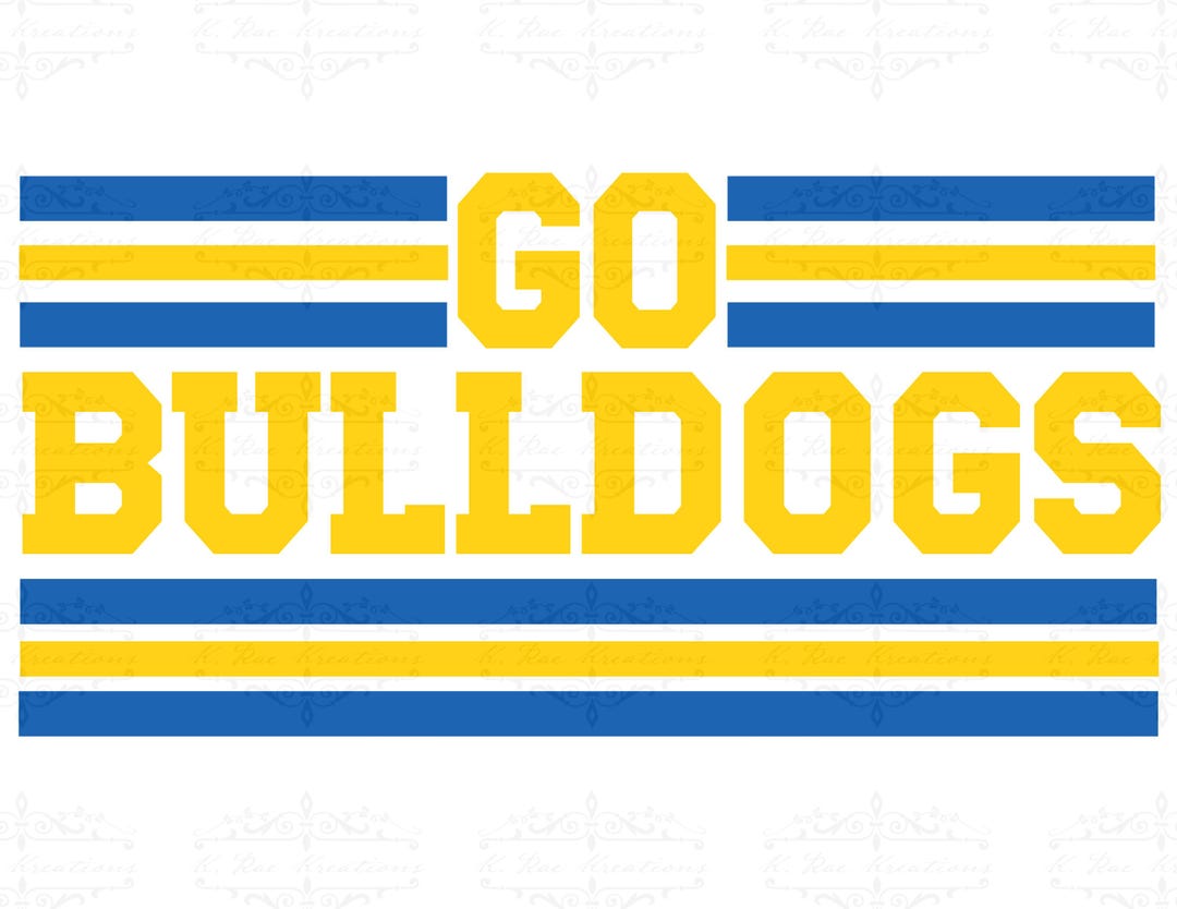 Go Bulldogs PNG: Blue & Yellow Team Spirit Design (digital Download) - Etsy