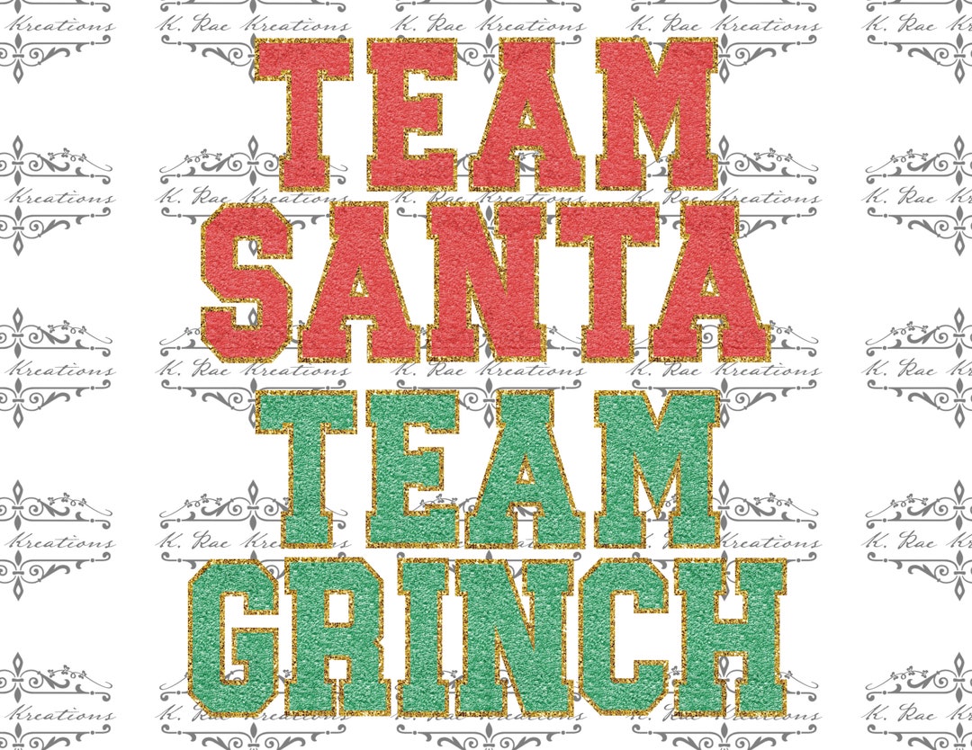 Team Santa and Team Grinch Digital Designs for Sublimation, Christmas ...