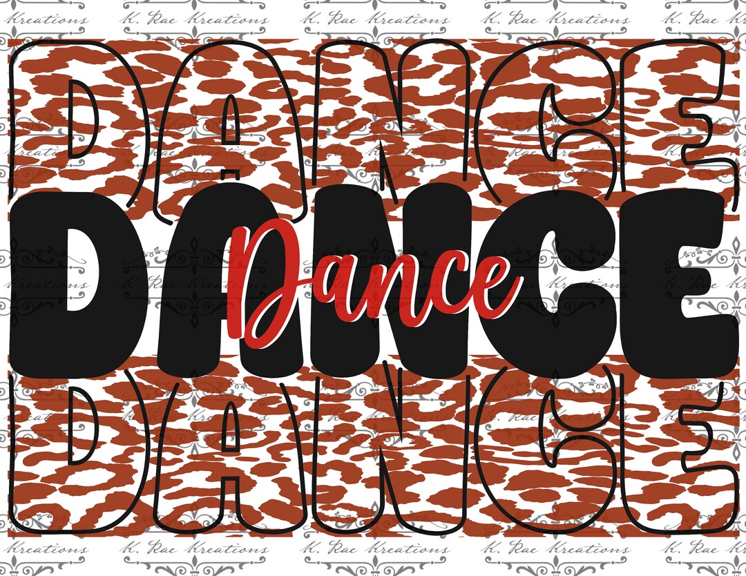 Dance PNG: Black and Red School Spirit Design (digital Download) - Etsy