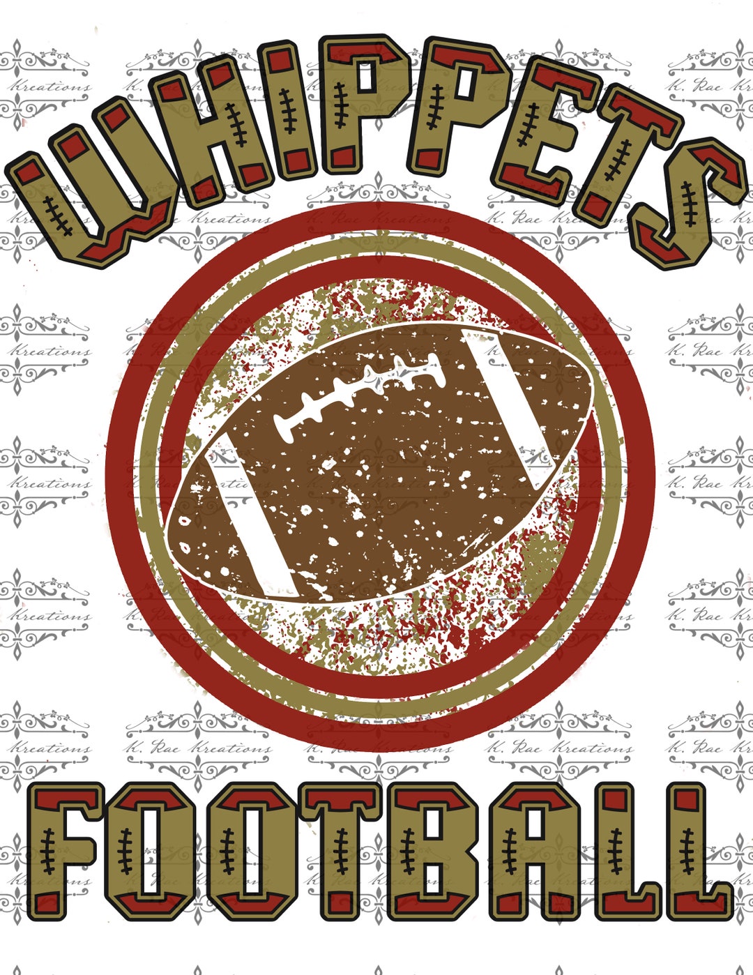 Whippets Football PNG: School Spirit Design (digital Download) - Etsy