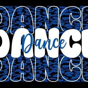 Blue and White Dance PNG: School Spirit Sublimation Design (digital ...