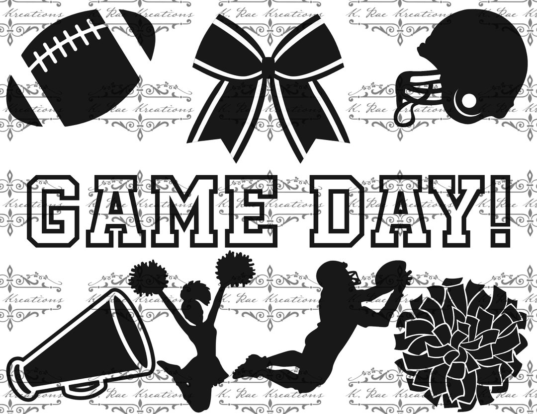Game Day Football & Cheer Design: Team Spirit SVG + PNG (digital ...