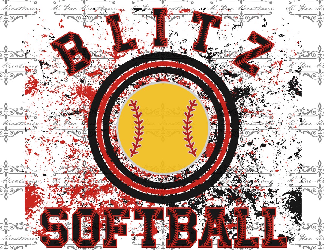 Blitz Softball PNG for Sublimation, Blitz Team Spirit Wear for Softball ...