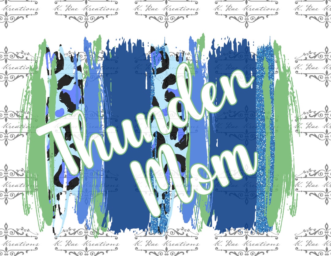 Custom Listing for Thunder Mom Png for Sublimation, Blue and Green ...