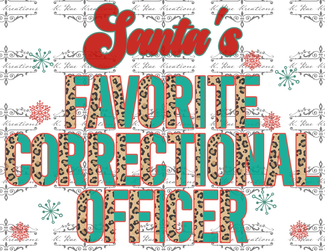 Santa's Favorite Correctional Officer PNG for Sublimation, Christmas CO ...