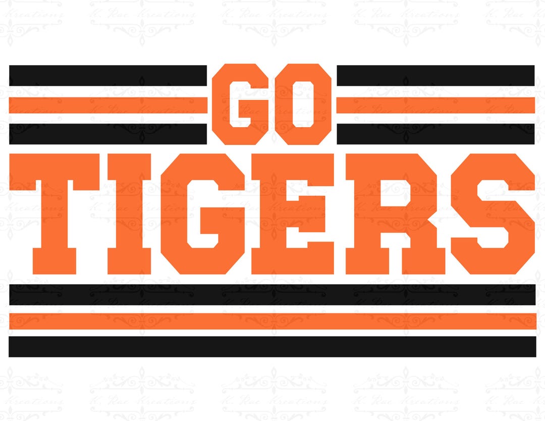 Tigers PNG: Black and Orange School Spirit Design (digital Download) - Etsy