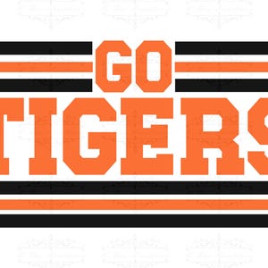 Tigers PNG: Black and Orange School Spirit Design (digital Download) - Etsy