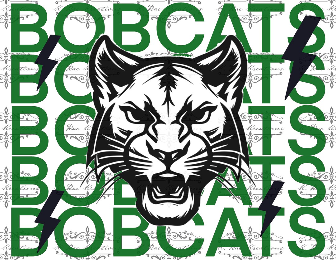 Bobcats Mascot PNG: Green & Black School Pride (digital Download) - Etsy