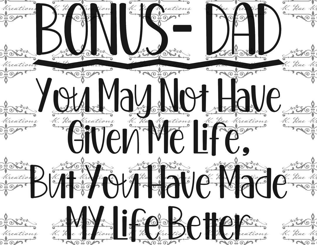 Bonus Dad PNG for Sublimation and More, Bonus Dad PNG, Bonus Dad Cut ...