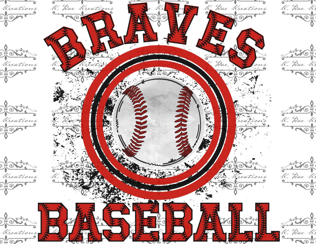 Braves Baseball Mascot PNG: Red and Black Design (digital Download) - Etsy
