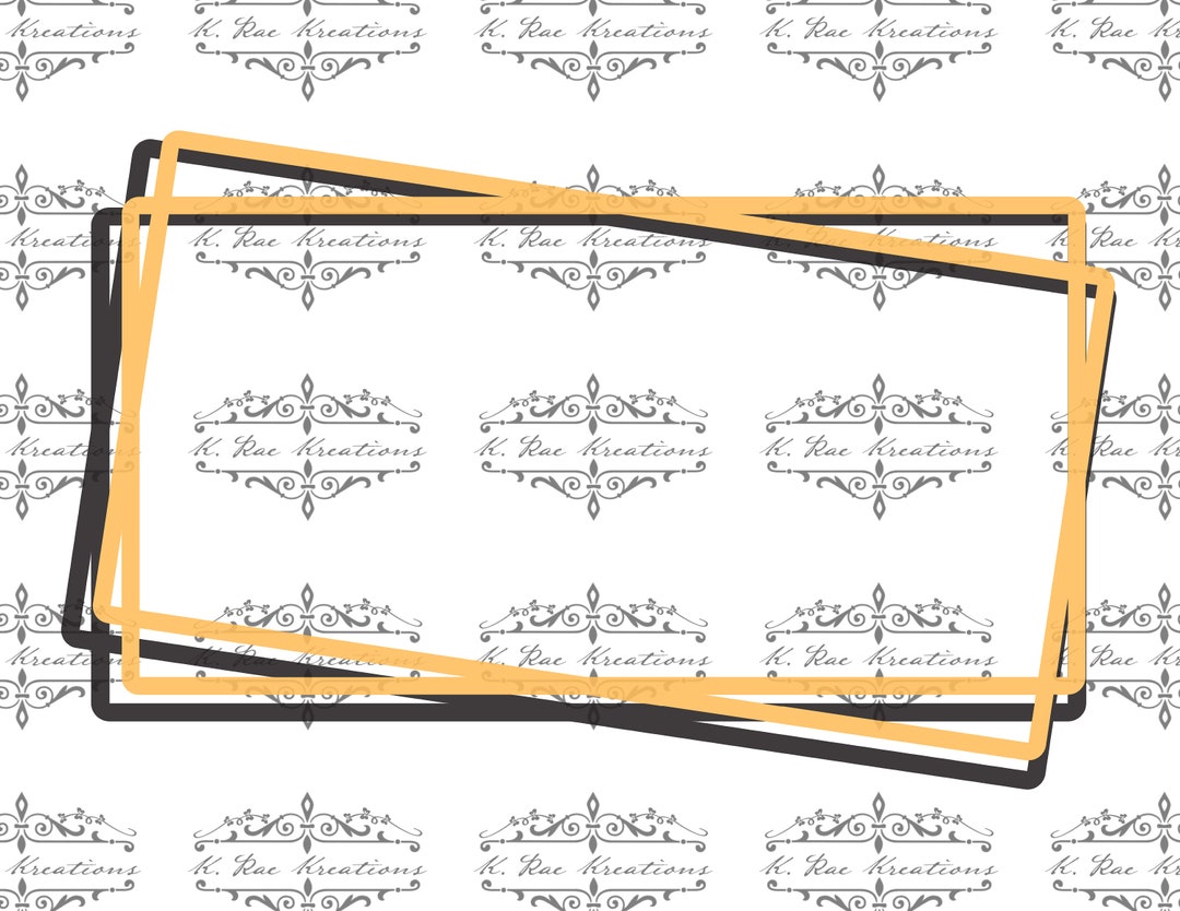 Black and Yellow Gold Frame SVG, School Color Frames SVG, Team Color ...