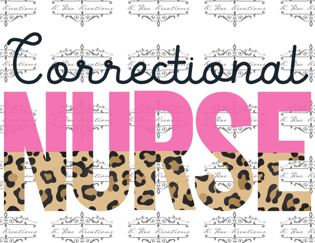 Correctional Nurse PNG: Pink Leopard Print Design (digital Download) - Etsy