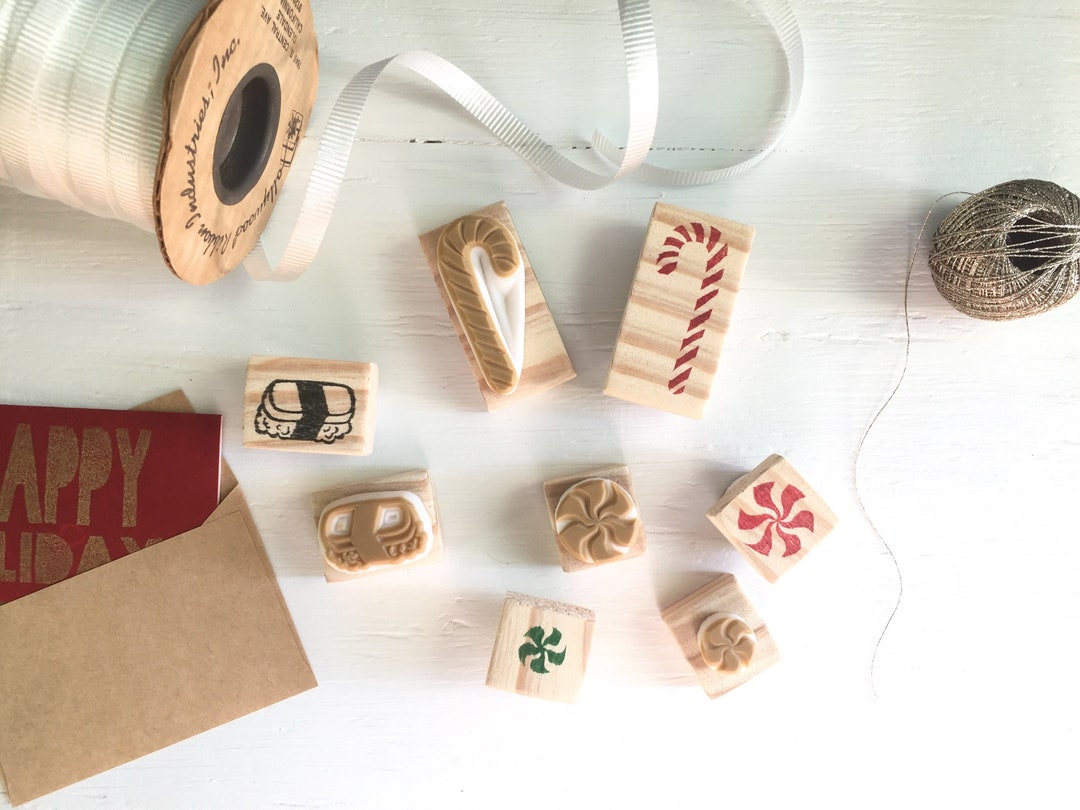 Circle Candy Stamps,set of 2,japanese Hanko,stamp Set,holiday Stamp,2 ...