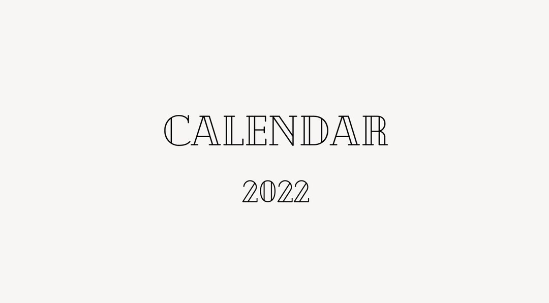 2022 Printable 12 Month Calendar, Desk Calendar, Wall Calendar ...