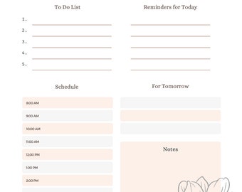 Minimalist, Printable Digital “list” Template - Etsy