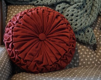 Round Smocked Pillow - Etsy