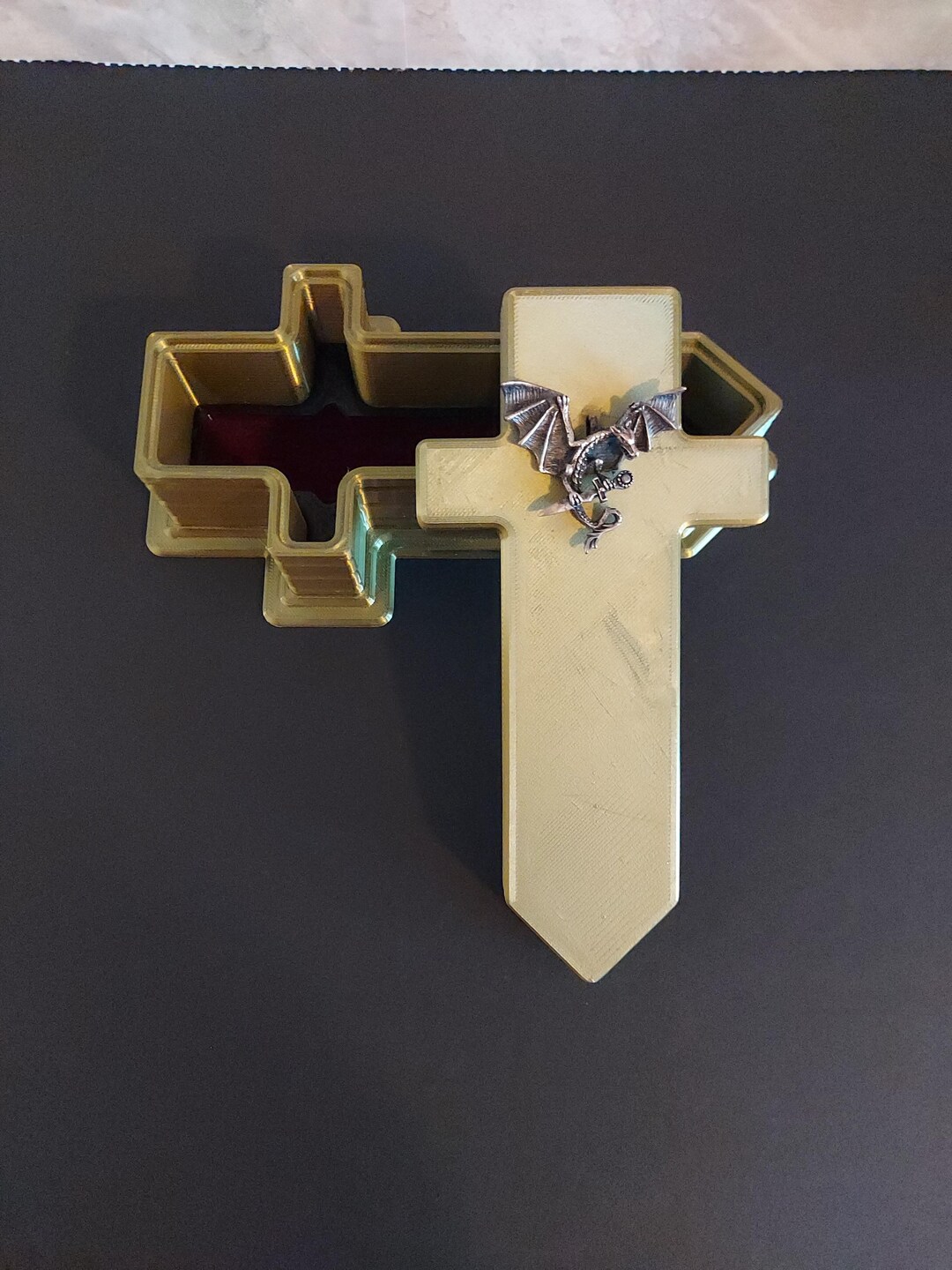 3D Printed Sword Shaped, Jewelry Adorned, Trinket Box for Jewelry and ...