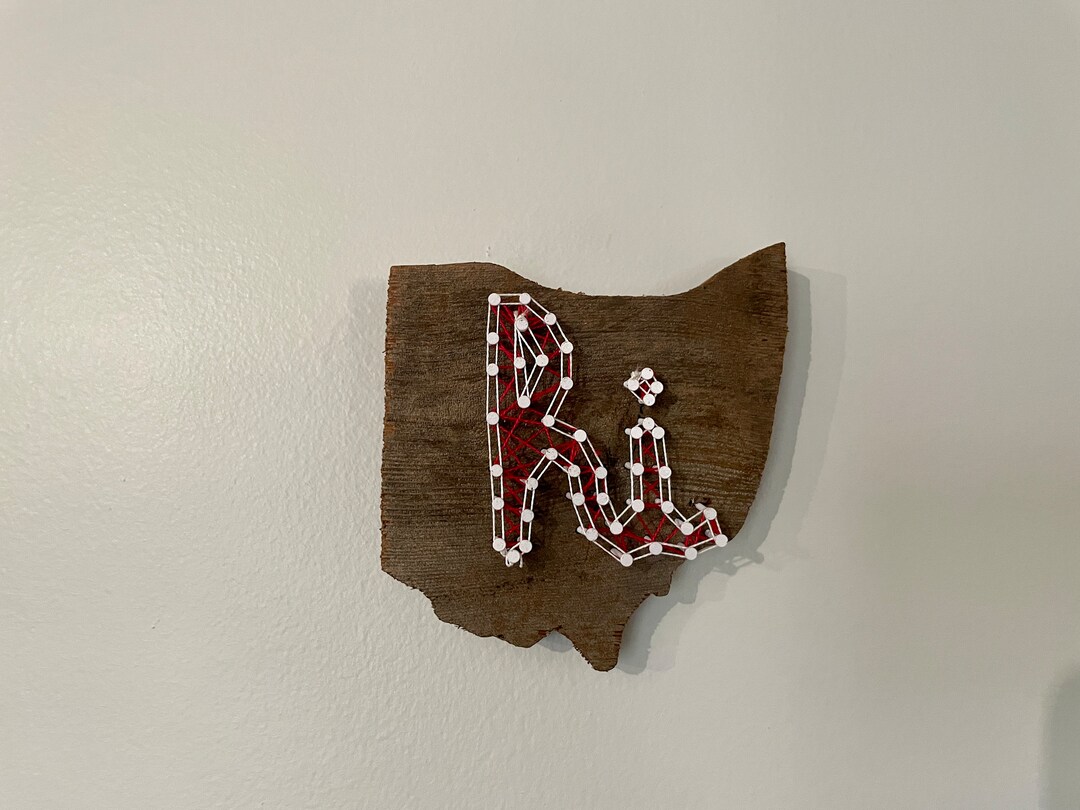 4.5 X 4.5 hi Ohio Wooden String Art State String Art OHIO Wood - Etsy