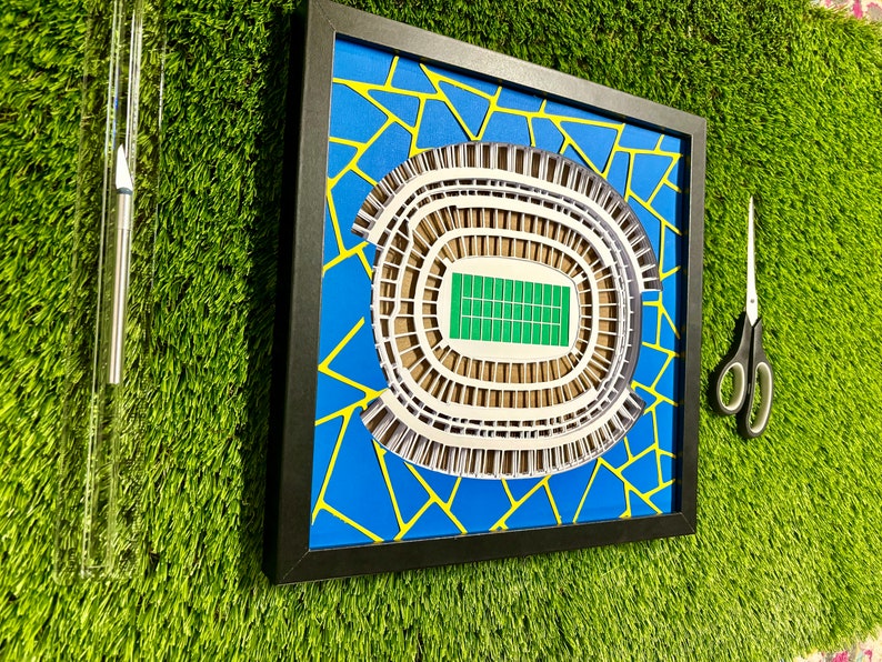 Sofi Stadium Map Los Angeles Rams Fan Gift Paper Art Gift for LA Rams ...