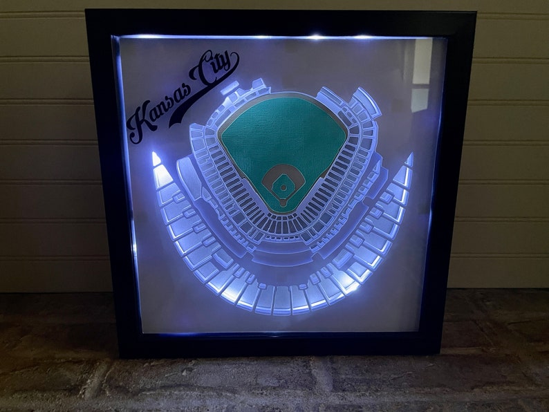 Kauffman Stadium Replica Shadow Box, Sports Stadium in Kansas City ...
