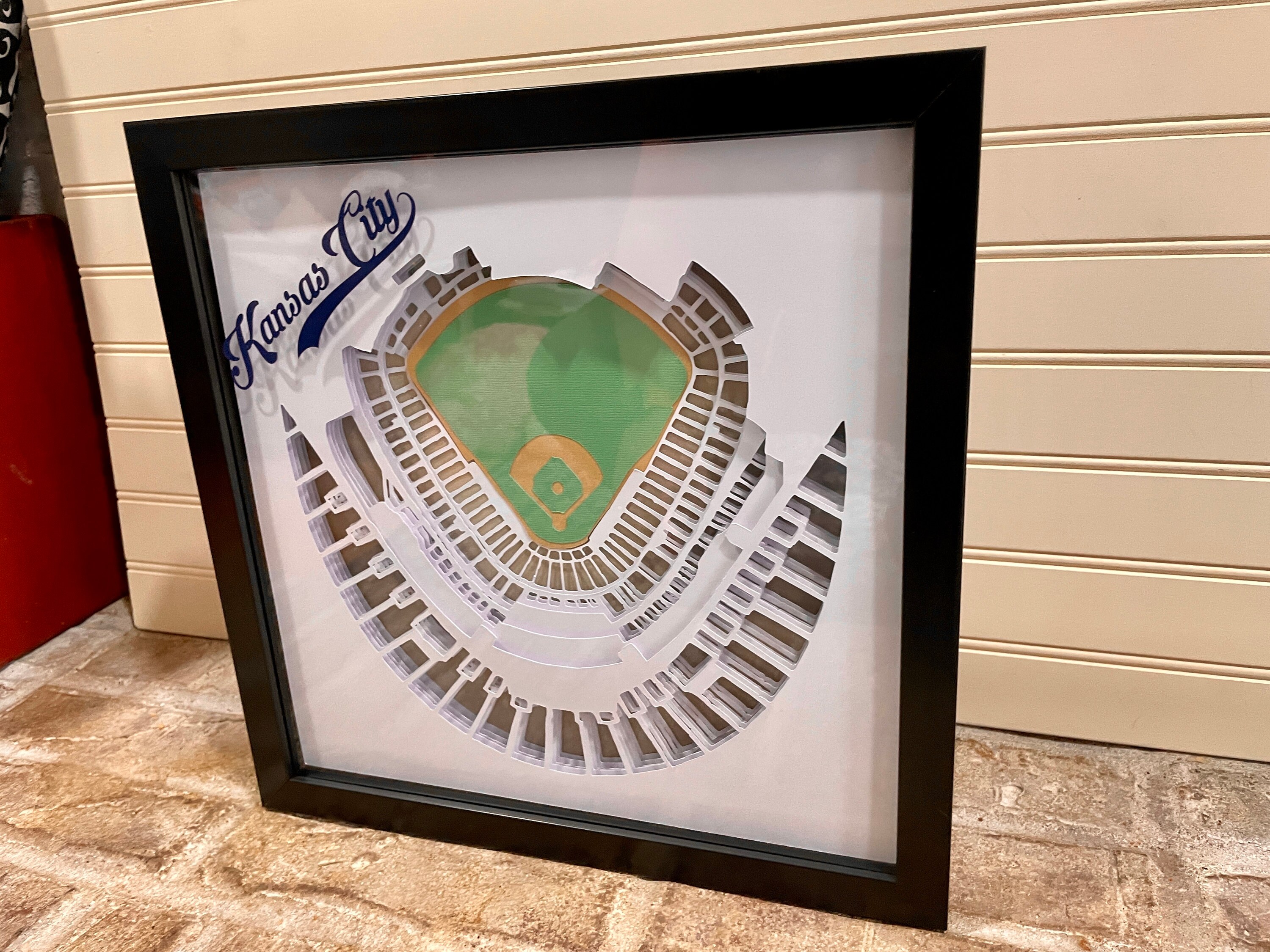 Kauffman Stadium Replica Shadow Box, Sports Stadium in Kansas City ...