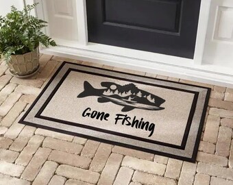 Door Mat Personalized Fishing - Etsy