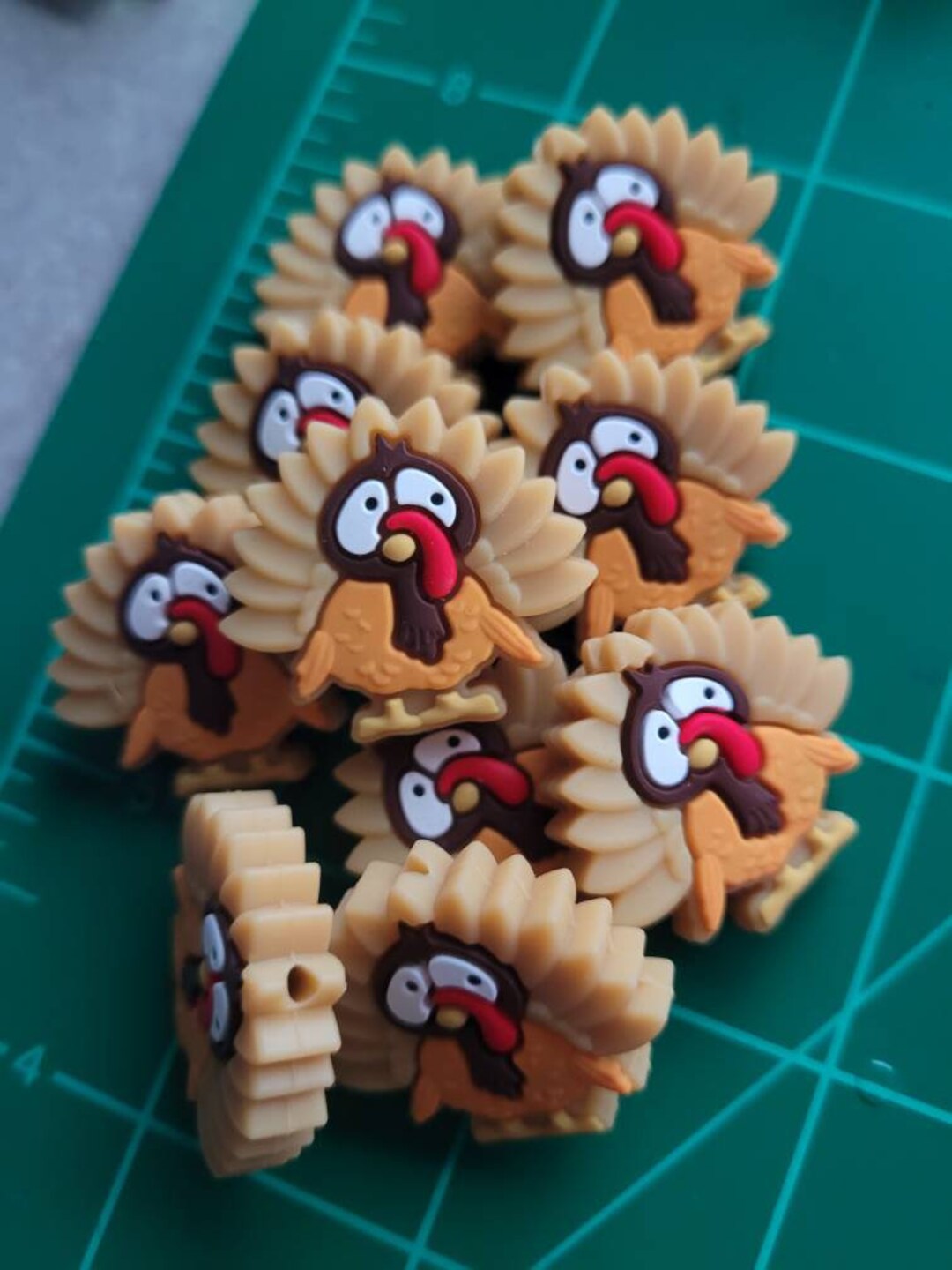 Tom Turkey Custom Silicone Focal Bead Designed by Sweet Steele - Etsy
