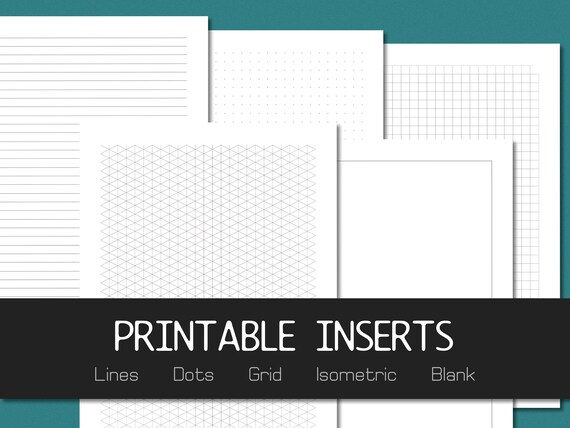 Printable Insert With 7mm Spacing Line Dot Grid Isometric | Etsy