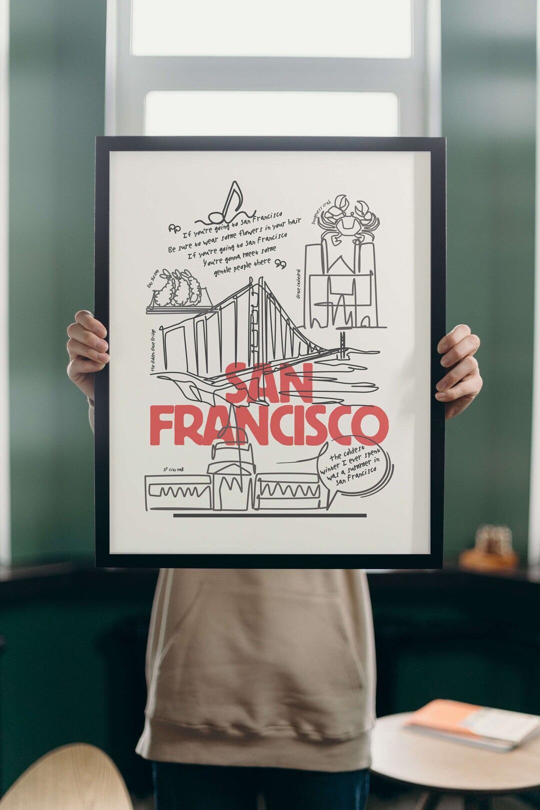 San Francisco Printable Art Single Line Art Minimal Prints - Etsy