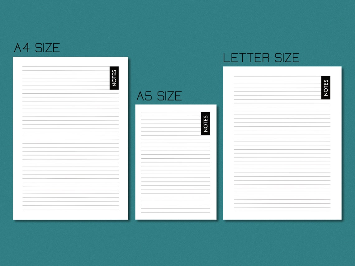 Printable Notes Insert With 7mm Spacing Line Dot Grid Isometric Paper ...