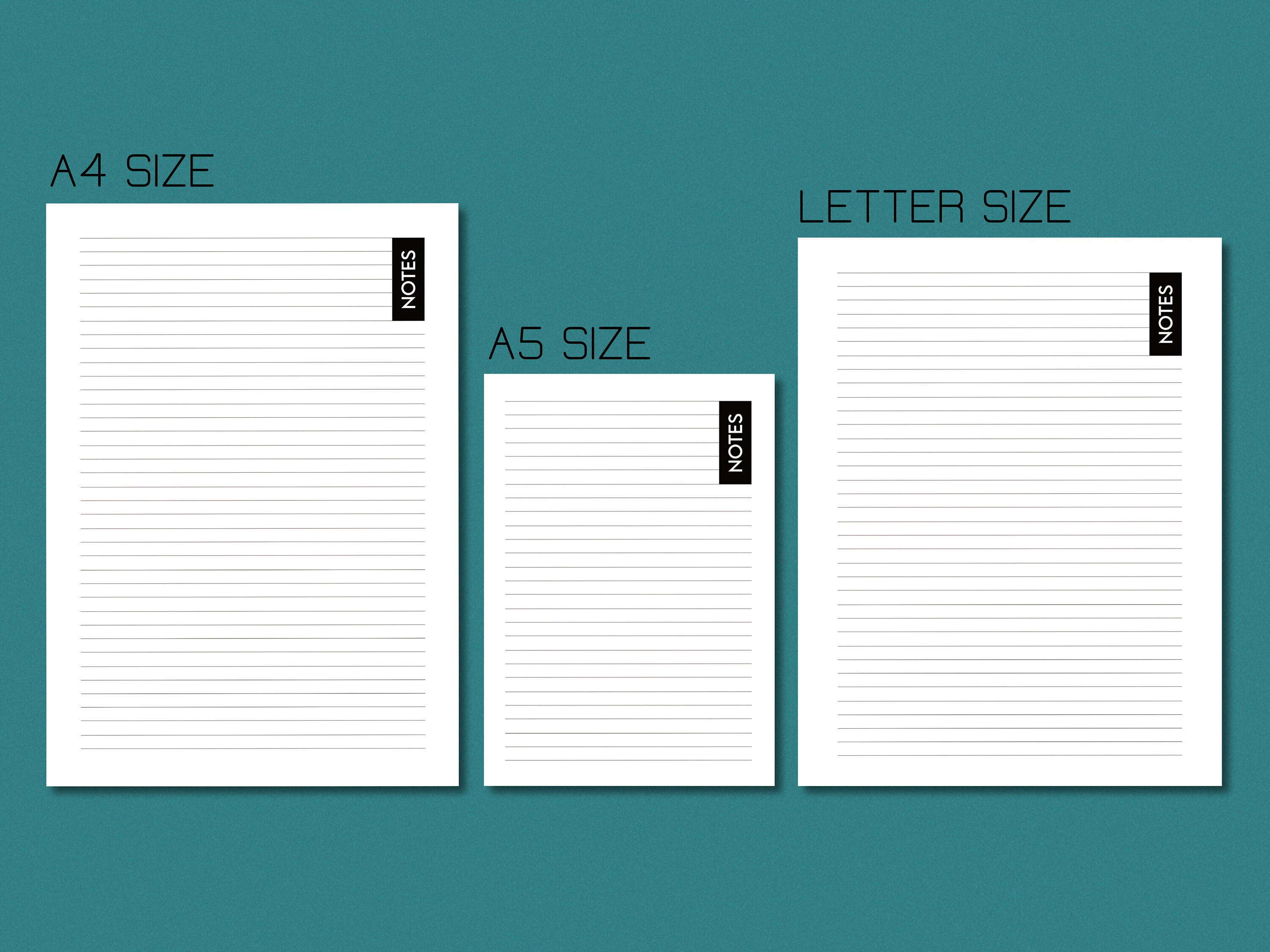 Printable Notes Insert With 7mm Spacing Line Dot Grid Isometric Paper ...