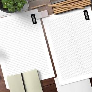 Printable Notes Insert With 7mm Spacing Line Dot Grid Isometric Paper ...