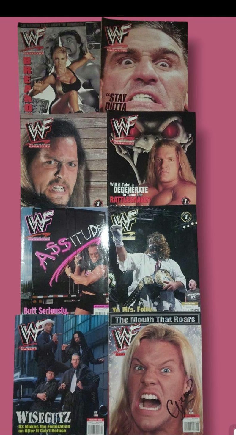 14 Vintage WWF Wrestling Magazines - Etsy