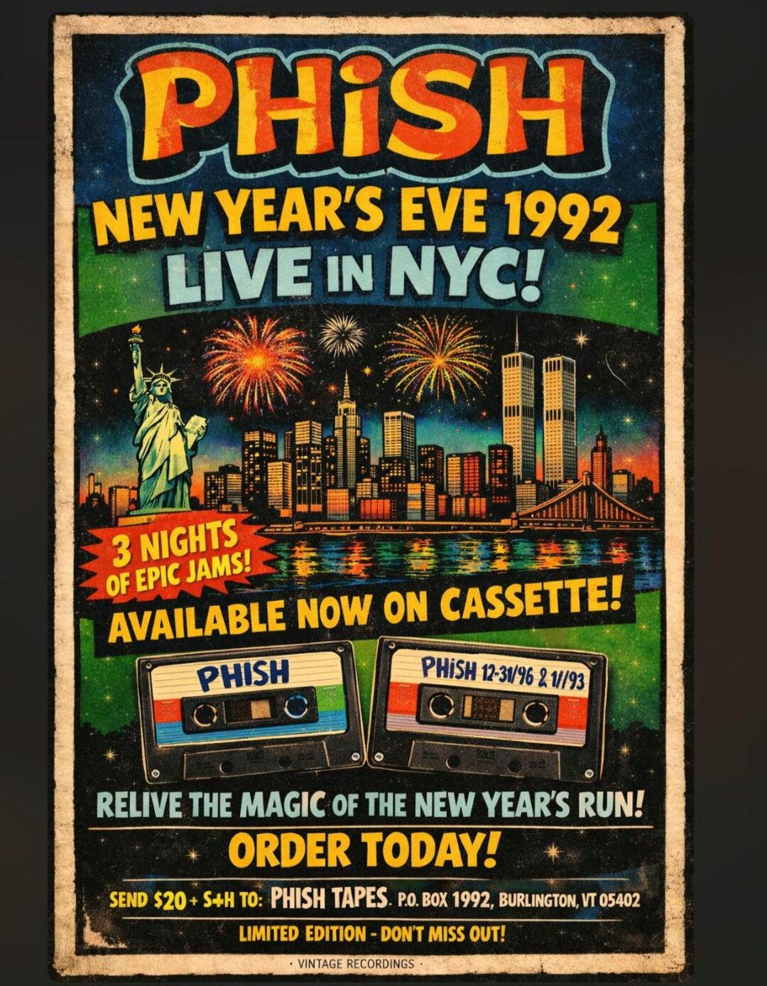 Phish December 30th and 31st 1992 - Etsy