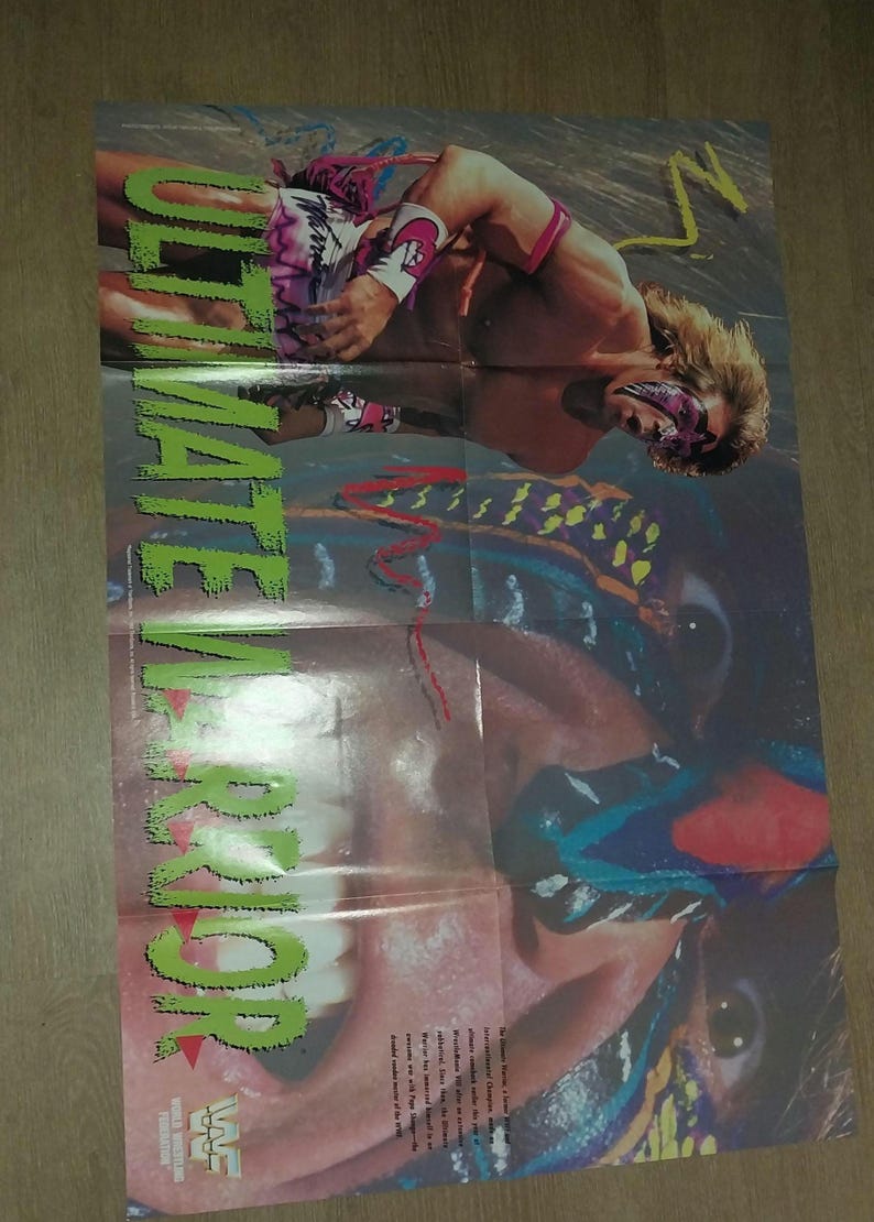 WWF Ultimate Warrior Poster - Etsy