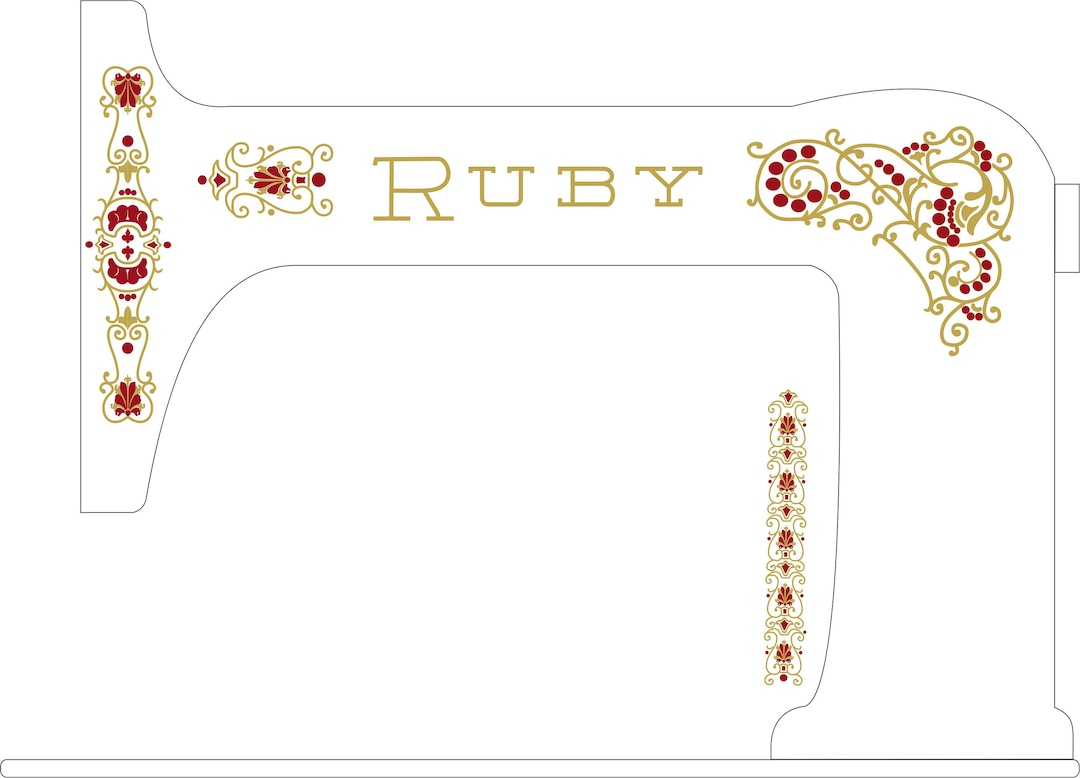 New Home Ruby - R1 Sewing Machine Decals - Etsy