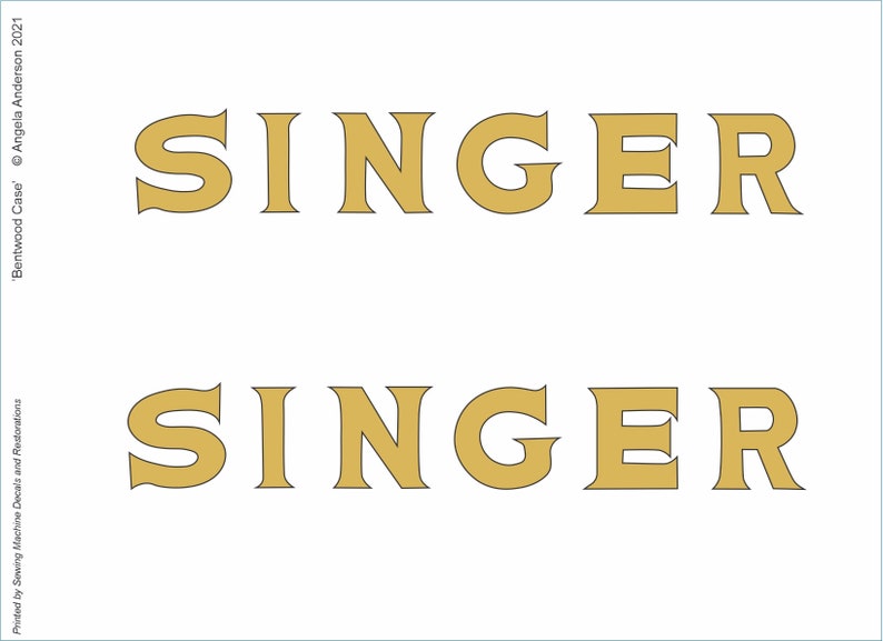 Singer Bentwood Box Decal Set Sewing Machine Waterslide Decals - Etsy