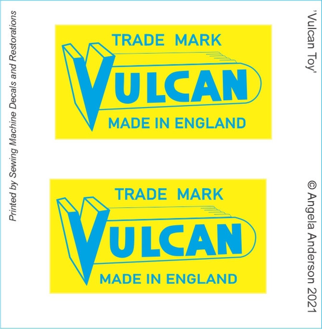 Vulcan Toy Sewing Machine Decal (stickers) - Etsy