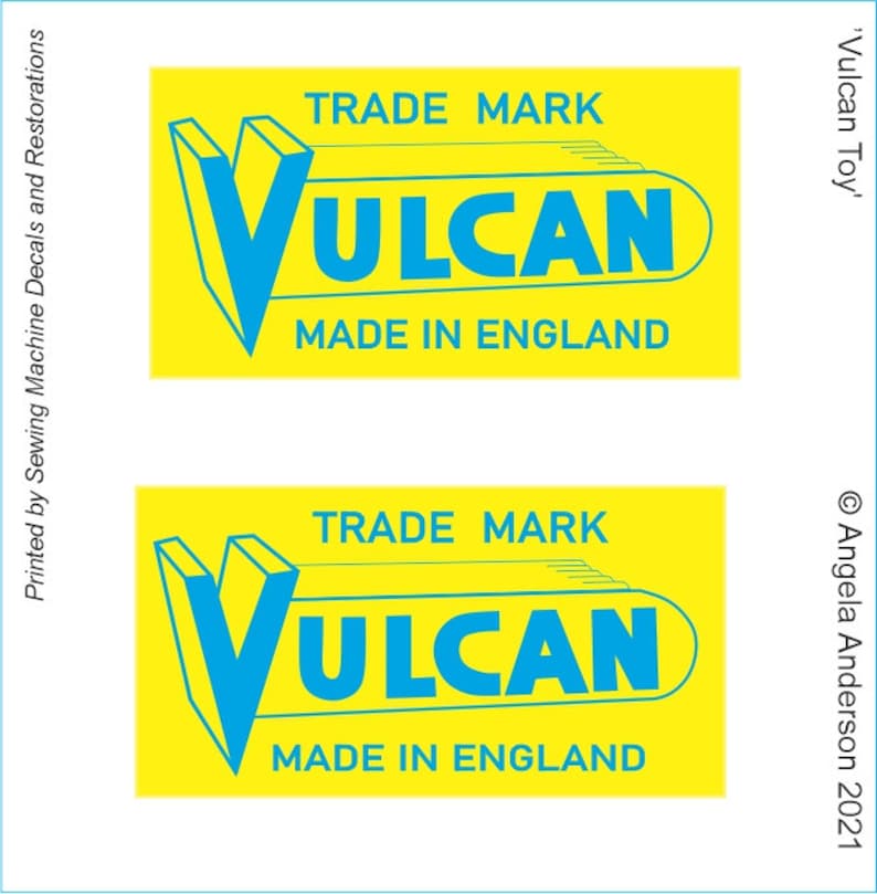 Vulcan Toy Sewing Machine Decal (stickers) - Etsy