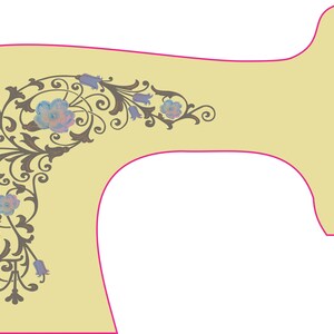 Custom Singer 95K Series Floral and Filigree Decals Industrial Sewing ...