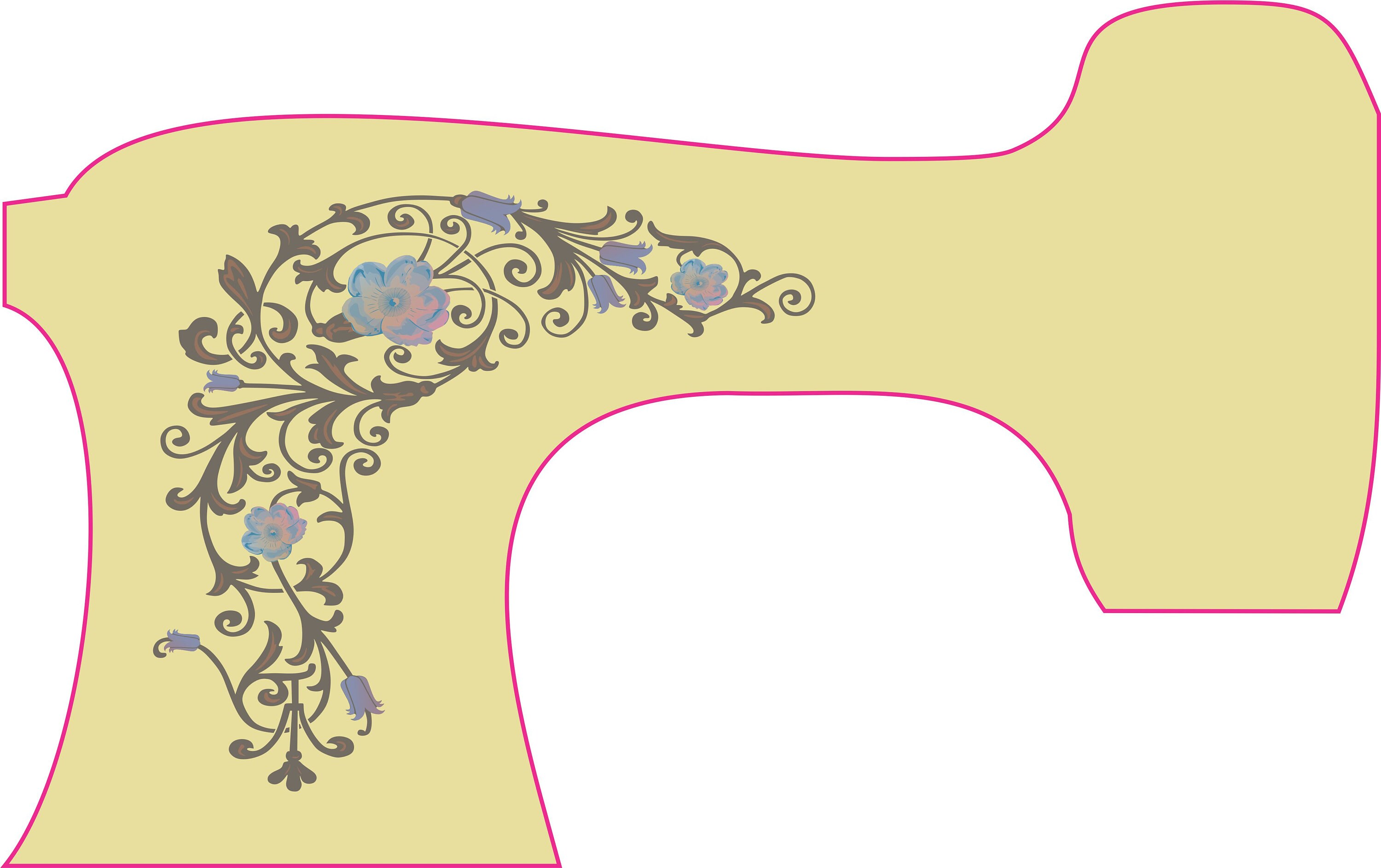 Custom Singer 95K Series Floral and Filigree Decals Industrial Sewing ...