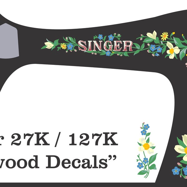 Antique Singer Sewing Machine Decals - Etsy